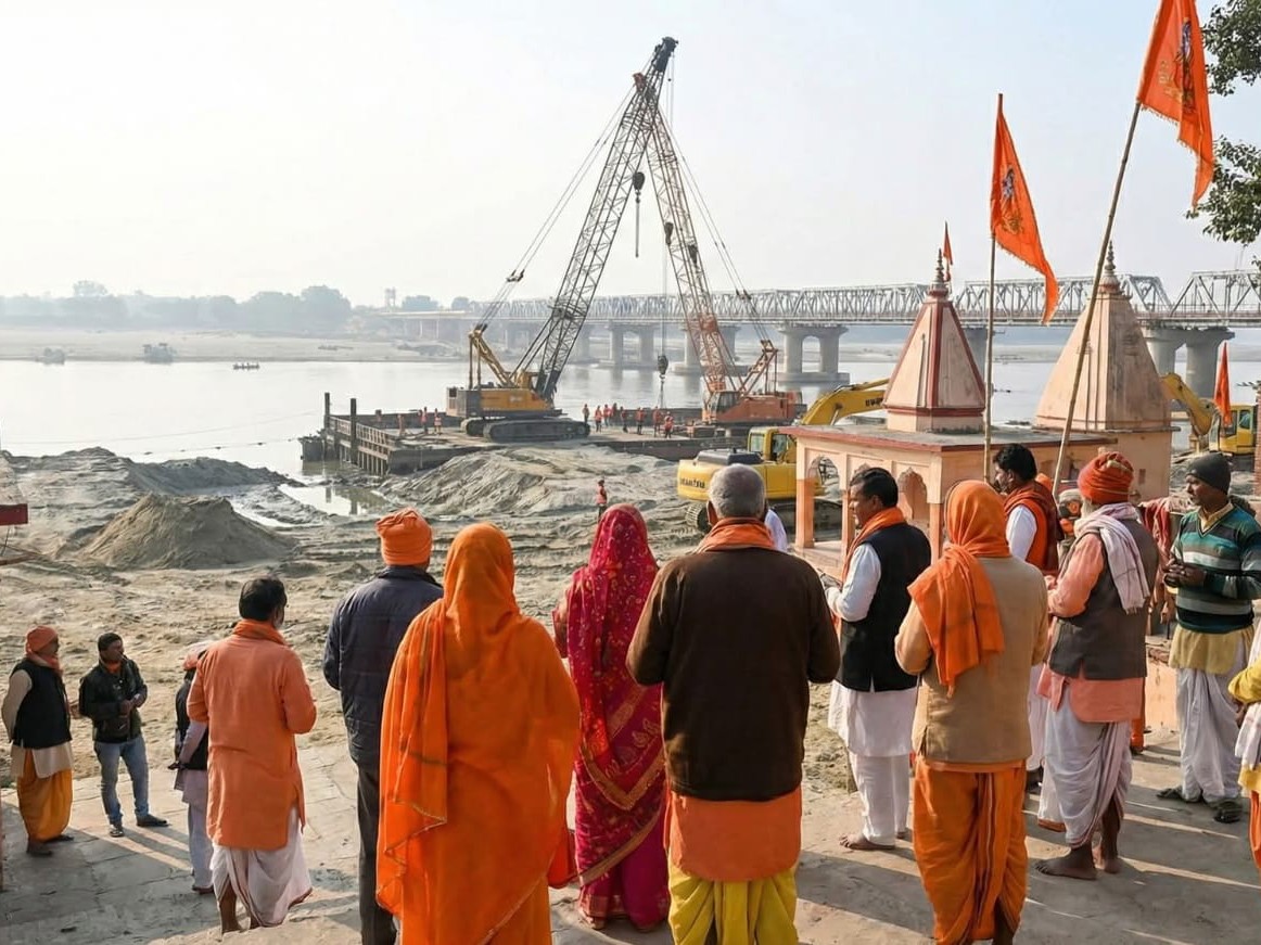 Construction of Shringi Rishi Ashram bridge on Saryu river begins
