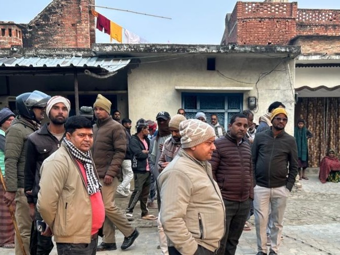 Demarcation of land for Kanha Gaushala in Ghosi