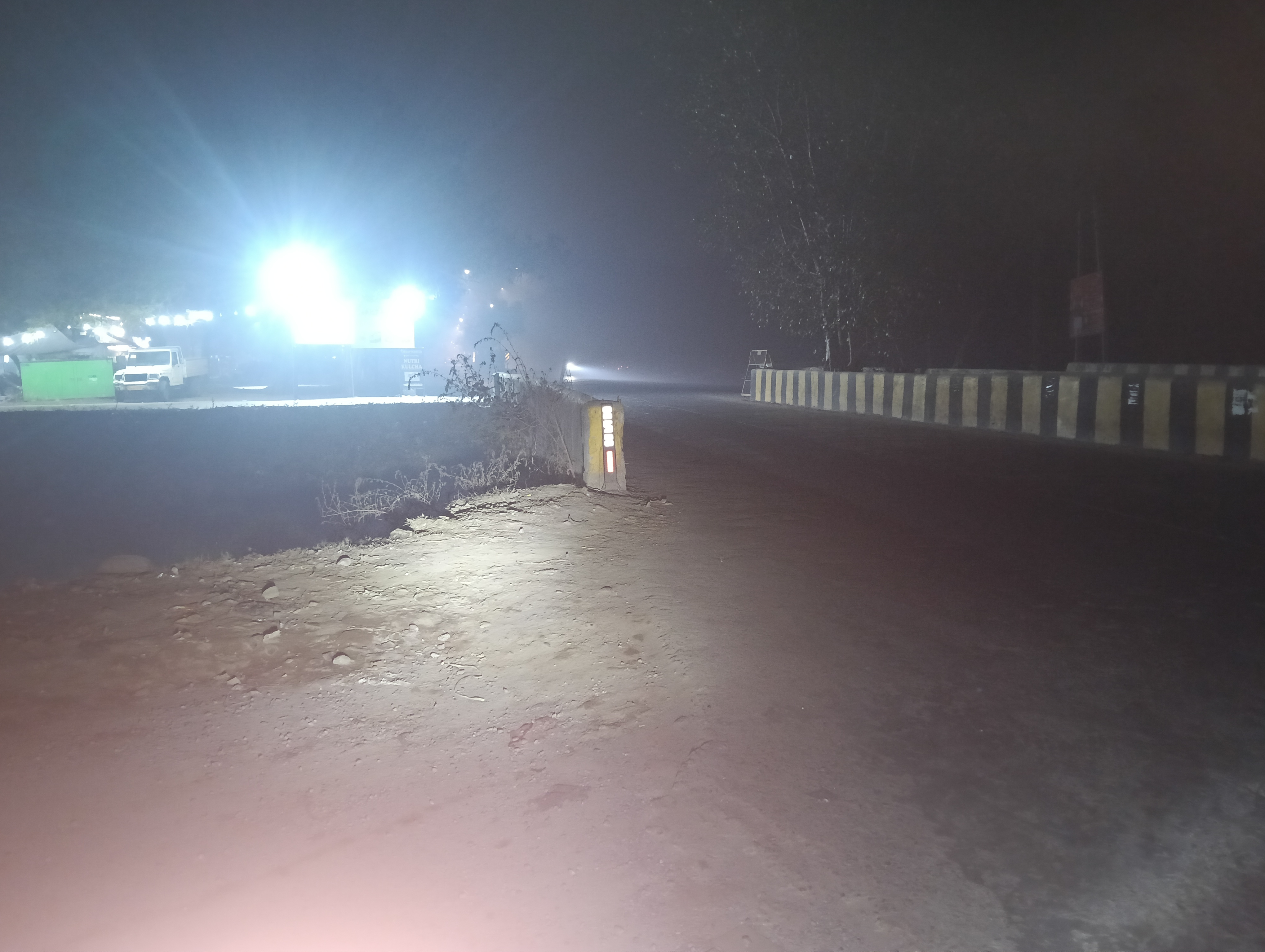 The wall of the bridge over the drain is incomplete, dangerous in the ...