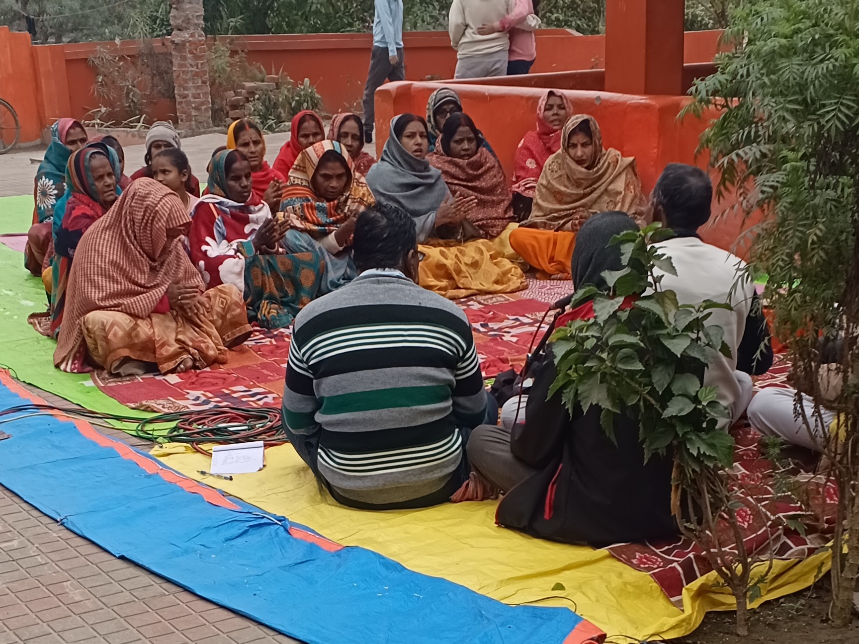 Kirtan-bhajan, Bhandara organized in the ancient Shiva temple Lamuwa ...