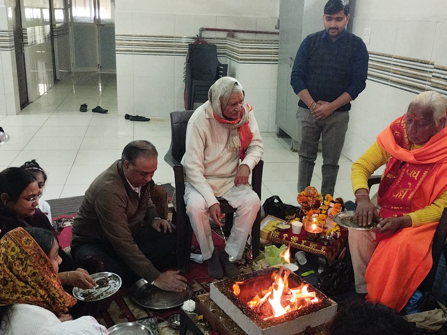 Mass havan-yagna on the full moon day in Raya