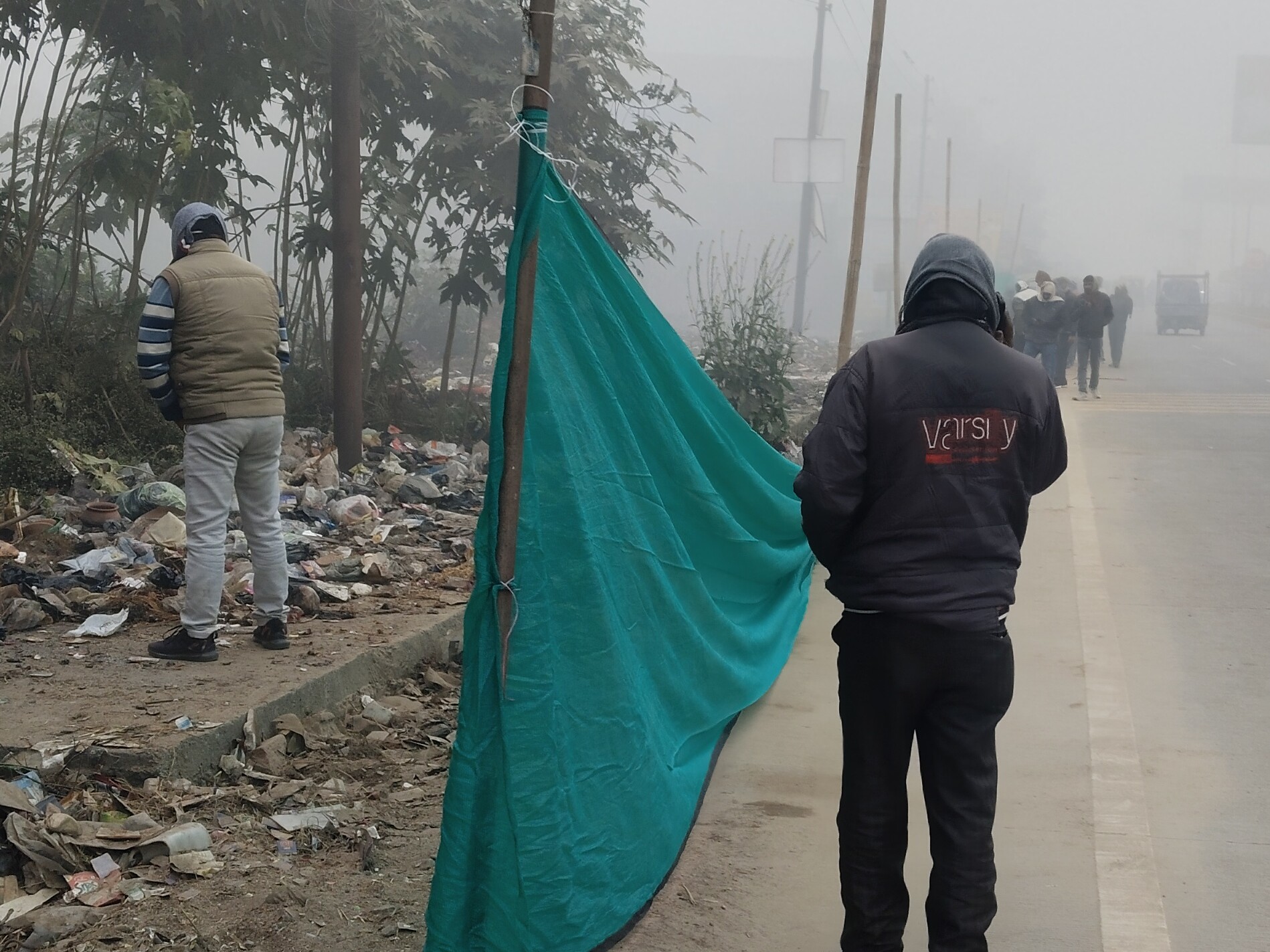 Panchayati Raj Department covered the garbage heap
