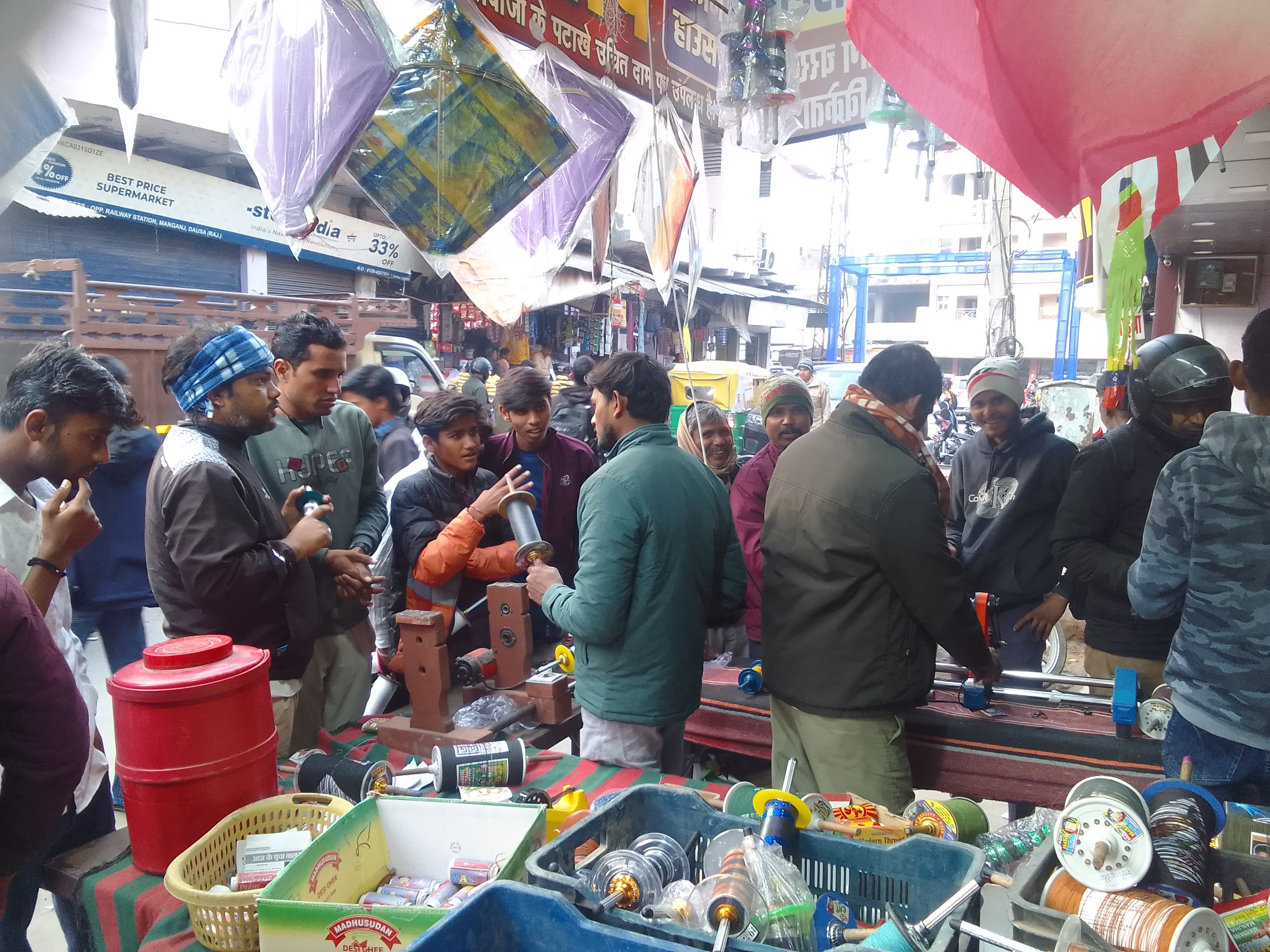 When the sun shone, the markets blossomed... kite flyers completed ...