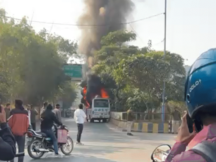 Indore BJP MLA Golu Shukla Travel Bus Accident Photos; Bike | Patel ...