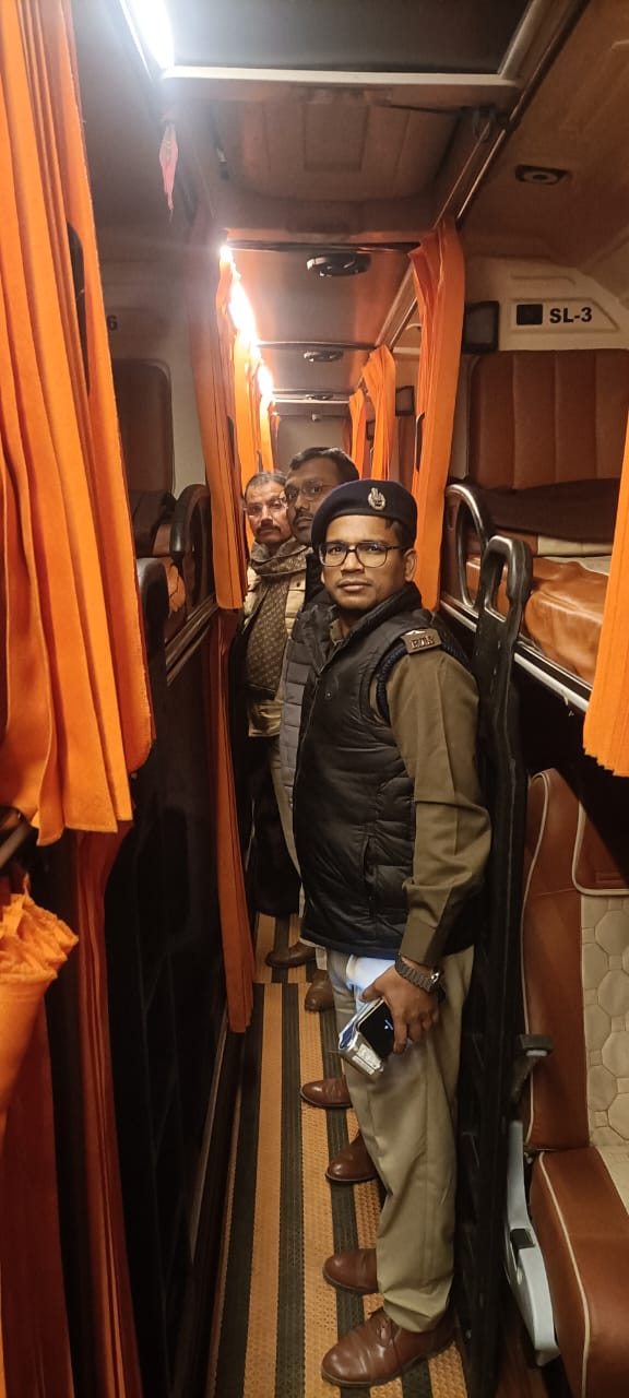 Danger in buses modified with thermocol and fibre