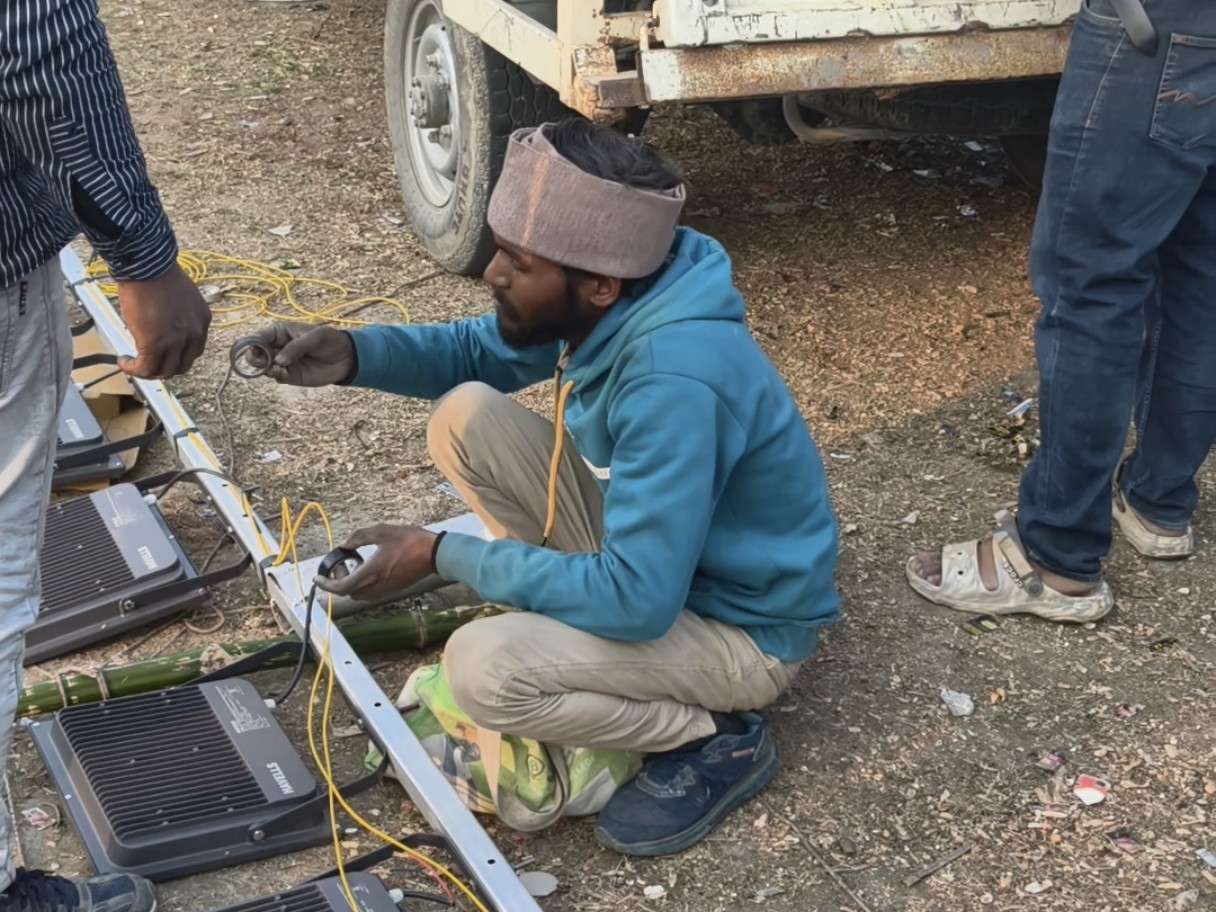 Dhanaura Amar Veer College Ground Lights Up for Night Practice