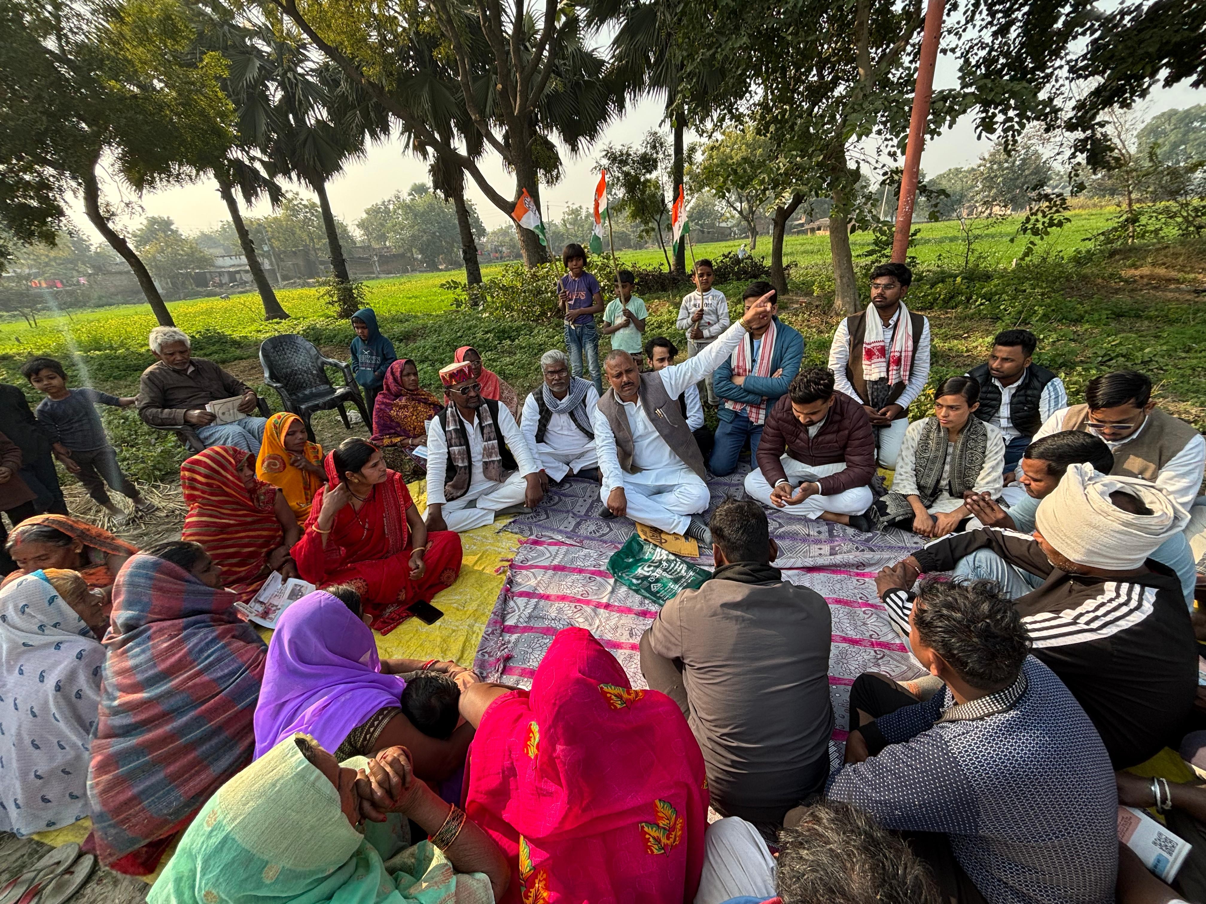 Ghosi Congress Jan Chaupal: Manrega Bachao Sangram with Labourers