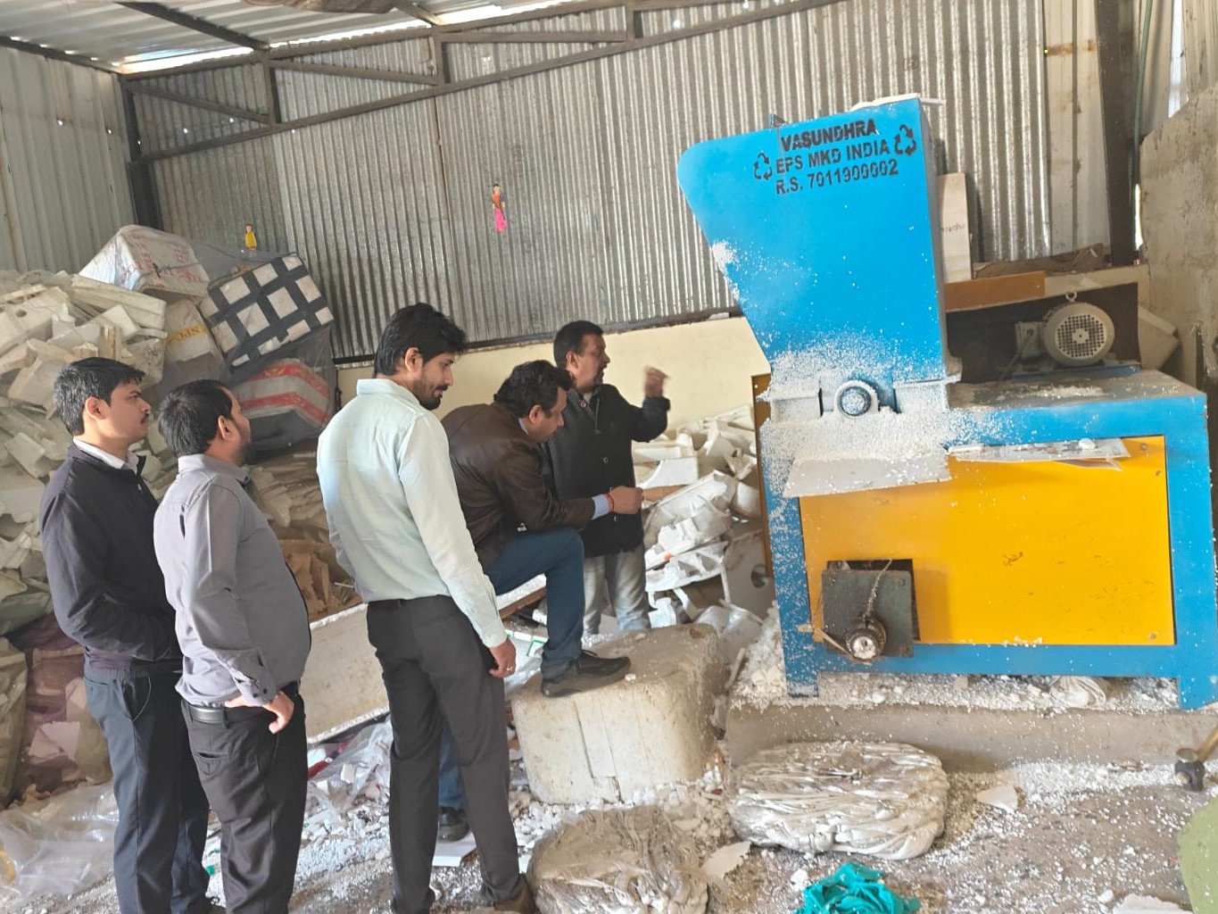 NTPC Officers Visit Adampur Landfill Site for Dry Waste Construction