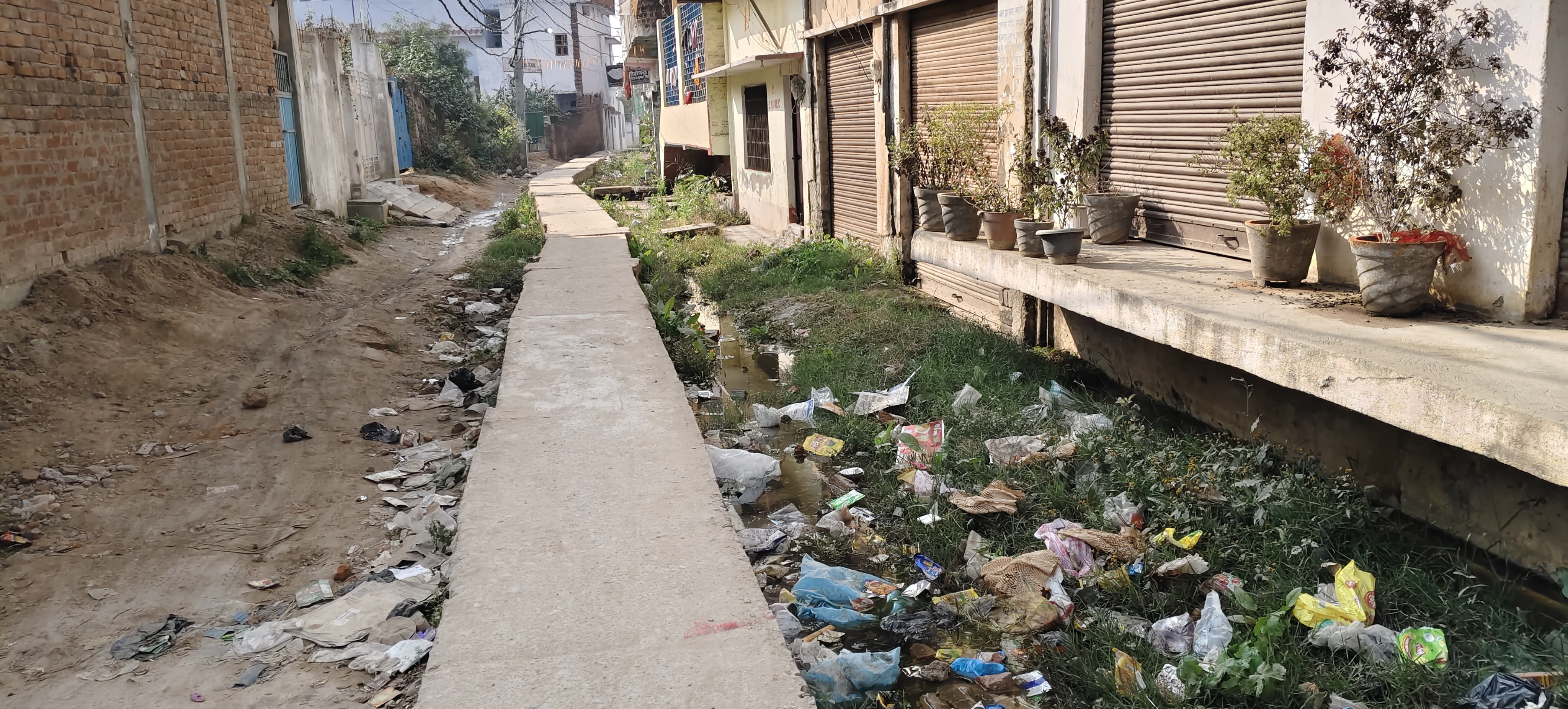 The lane in ward number 13 is not paved.