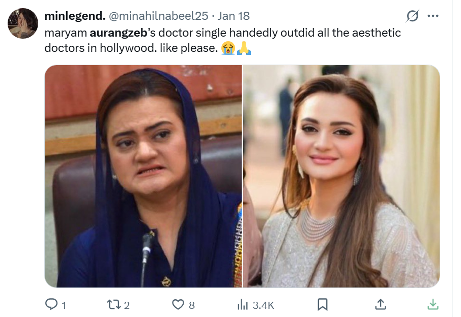 Maryam Aurangzeb Cosmetic Surgery Speculation | Pakistan Ministers New Look