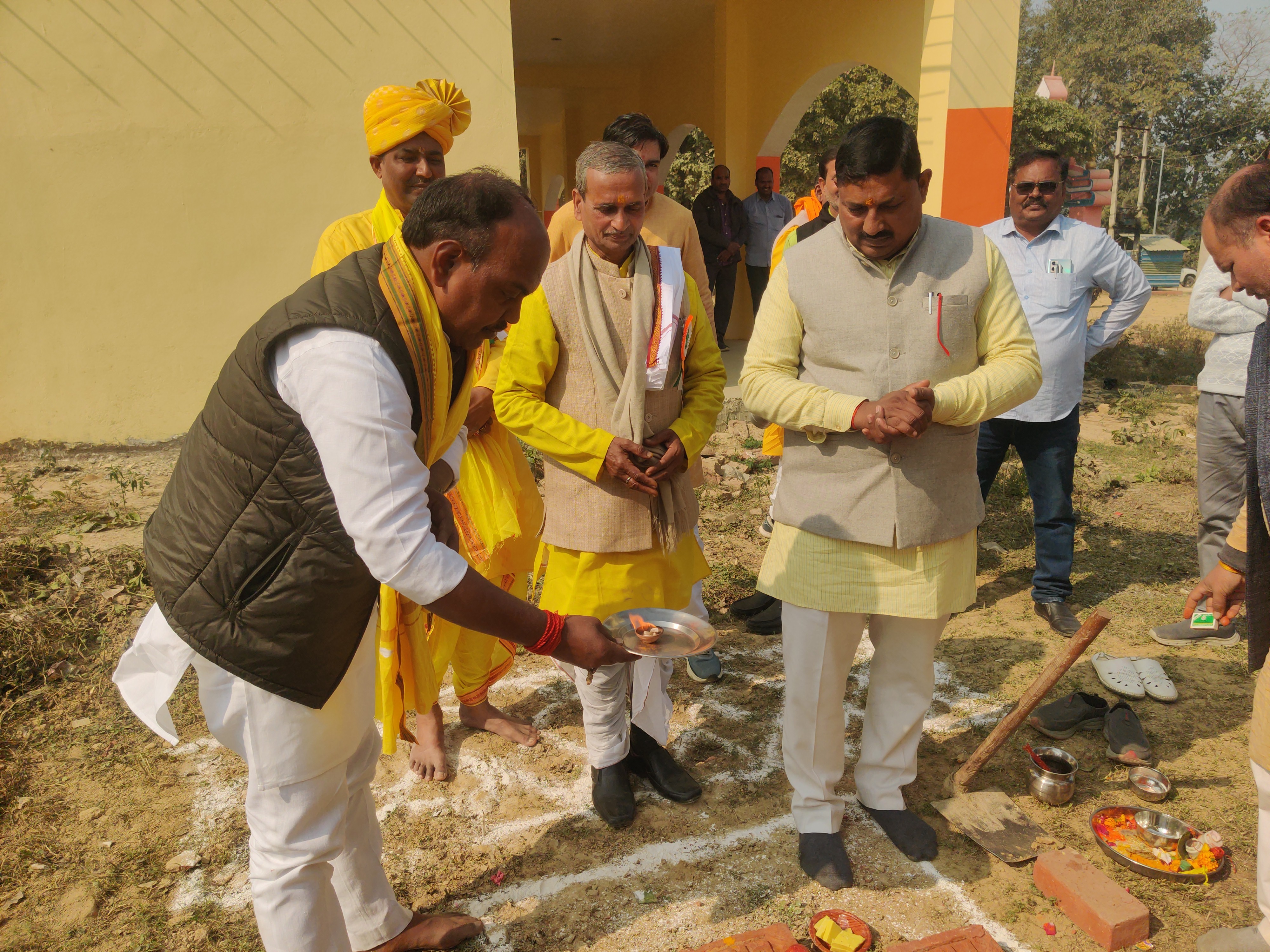 Kadipur MLA Rajesh Gautam Inaugurates New Room Foundation Stone