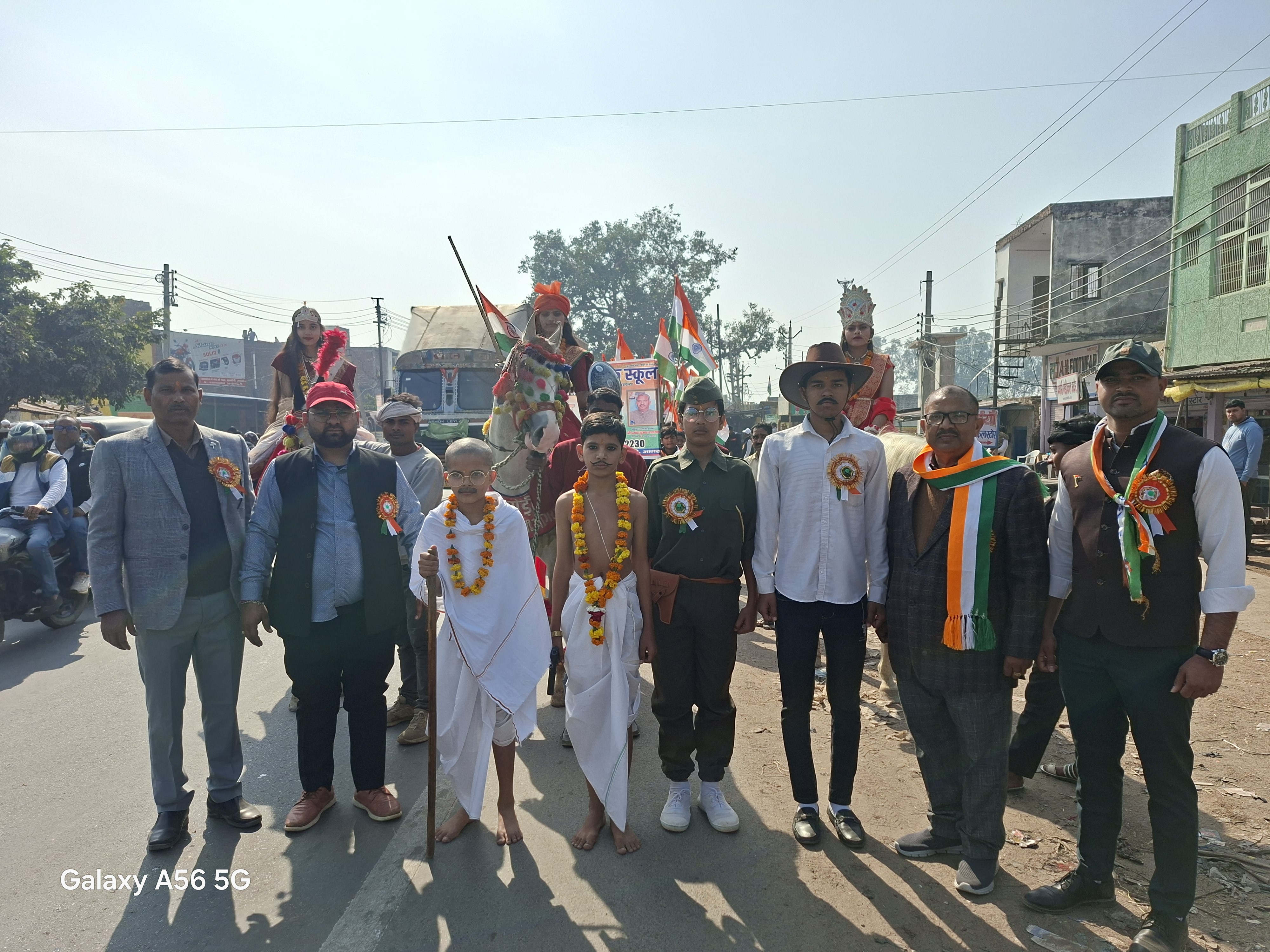 Etmadpur Republic Day: DN Public School Tiranga Yatra Celebration