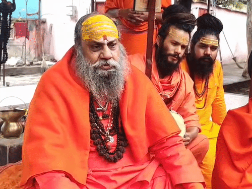 Kanpur Anandeshwar Temple Corridor Inspection | Junna Akhada Mahant ...