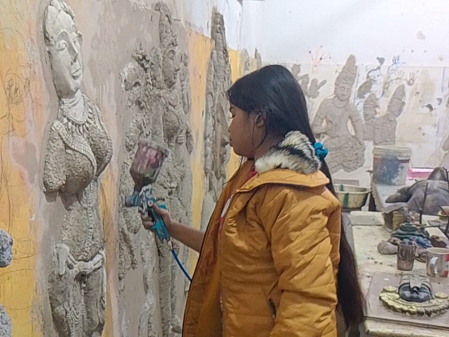 Prayagraj: Ancient Sculptures Revived with Paper Mache & Relief Art