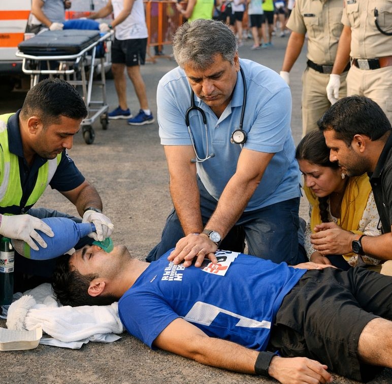 Young Man Dies During Indore Marathon | Aryan Todi Collapses Near ...