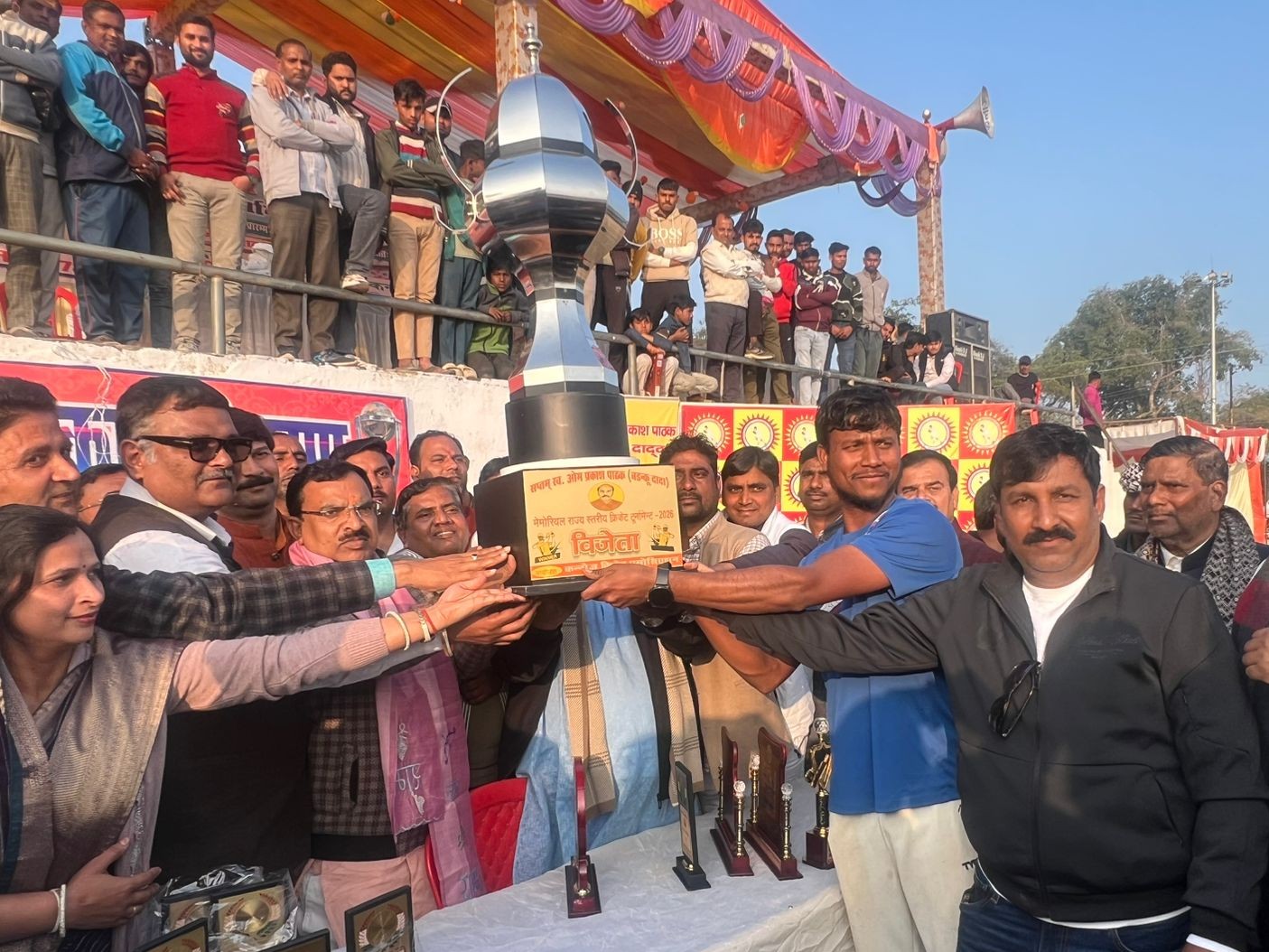 Banaras Wins Cricket Trophy Defeating Lucknow by 7 Wickets