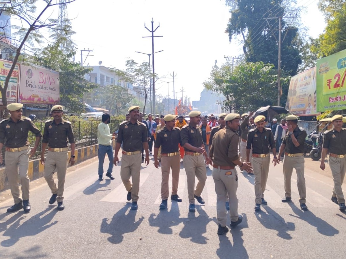 Sanatan Hindu Ekta Yatra Reaches Sultanpur | 60ft Trishul For Ayodhya