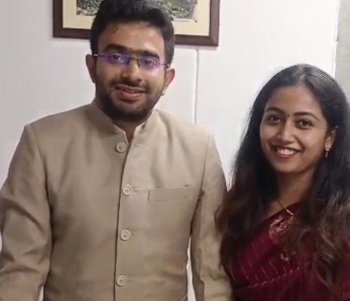 IAS Aditi & Madhavs Simple Wedding | Garland Exchange in Rajasthan