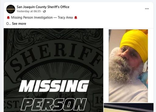 Sikh Cook Kidnapped from Tracy Gurdwara | Body Found