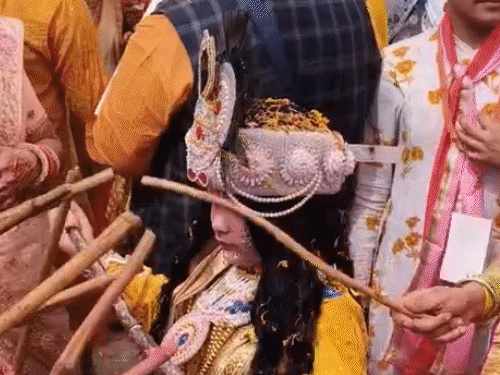 Gokul Chadi Mar Holi: Krishnas Childhood Form Celebrated | Foreigners ...