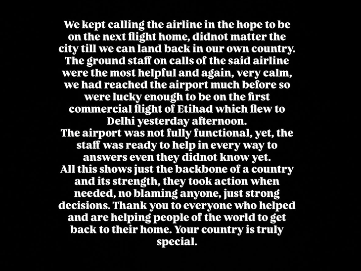 Actress Esha Gupta Returns India; Safe After Stuck Abu Dhabi Airport ...