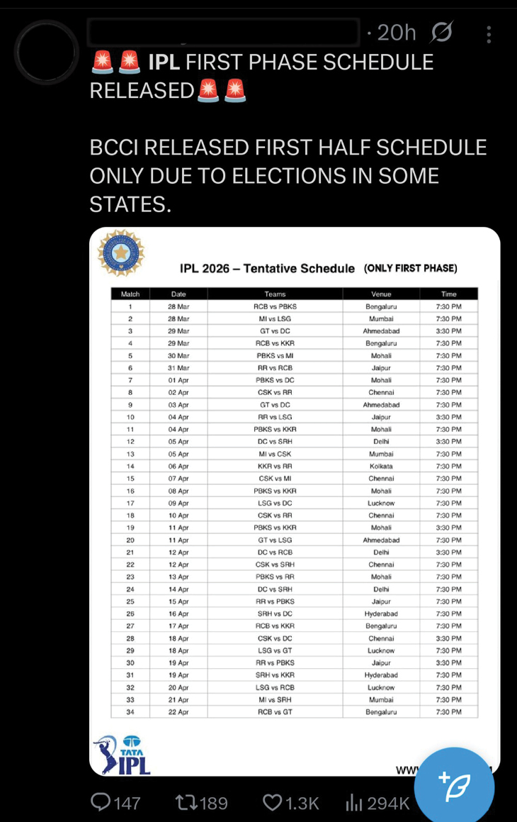IPL 2026 Jaipur SMS Stadium March 31: Viral Claim Truth