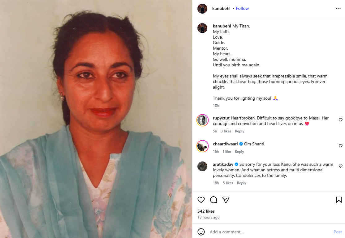 Navninder Bahal Dies at 76; Ishqbaaz Actress