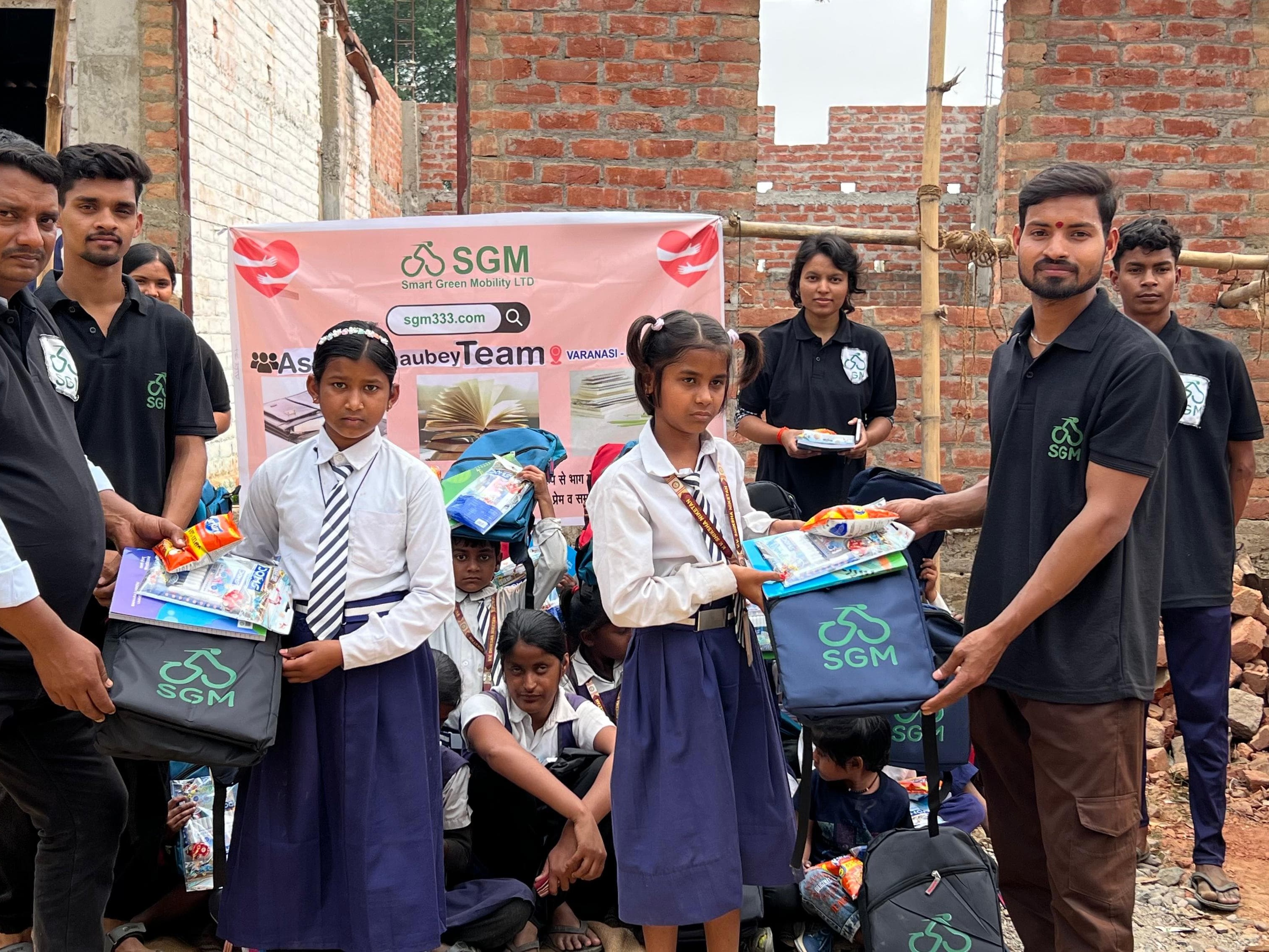 SGM Distributes Educational Materials at Veena Vadini Shiksha Niketan