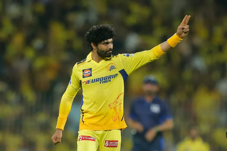 Ravindra Jadeja CSK Logo Kiss After Rajasthan Royals Win