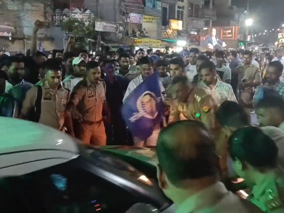 Babugarh Police Chief Munish Chauhan Escapes Car Attack | Ambedkar ...