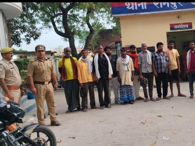 Rampur Police Detains 14 For Public Nuisance & Alcohol
