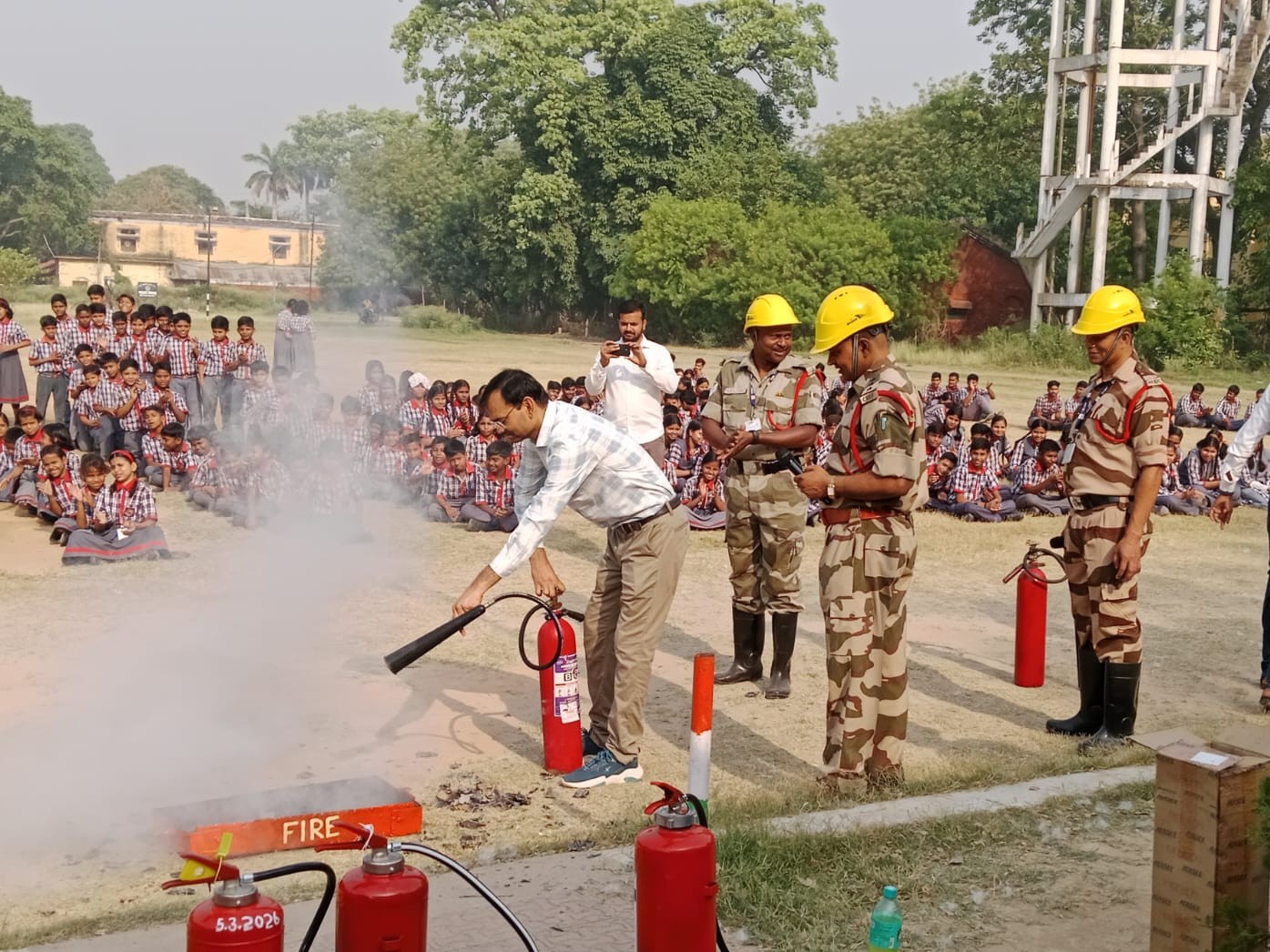 Gazipur CISF Fire Safety Drills | School Kids National Fire Service Week