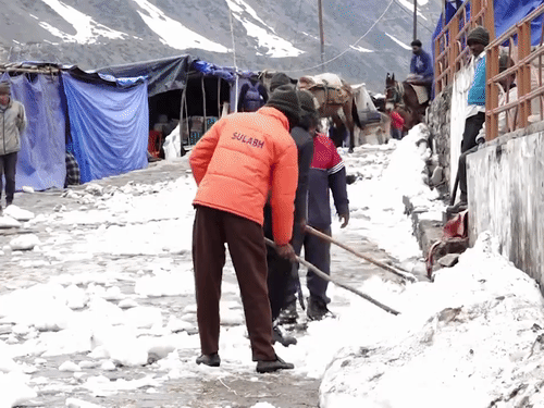 Kedarnath Temple Gates Open April 22; Pilgrims Pass 5-Ft Snow Tunnel