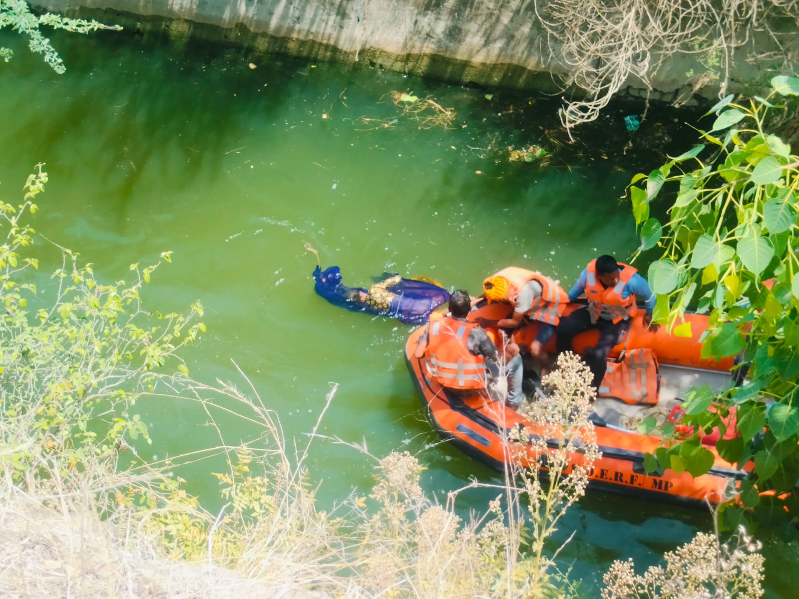 Murena SDRF Rescue: Womans Body Recovered from Canal