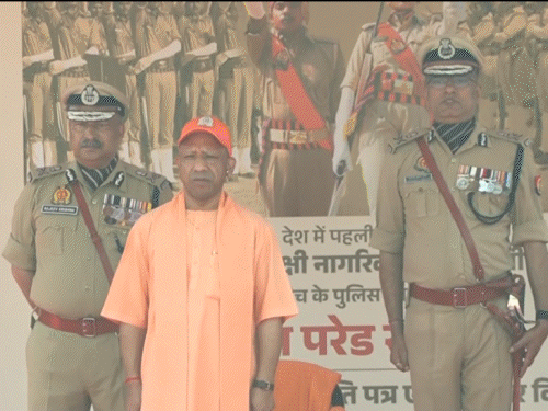 UP Police Parade: CM Yogi Takes Salute, Awards 60K Cadets After Training