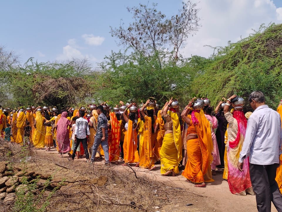 Angai Shrimad Bhagwat Katha Inauguration | Grand Kalash Yatra ...