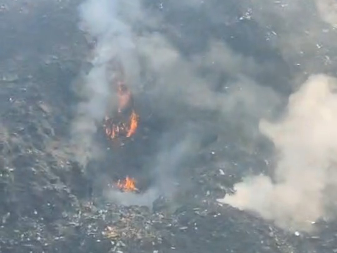 Burhanpur Trenching Ground Fire | Smoke Rises Amidst 42-Degree Heat