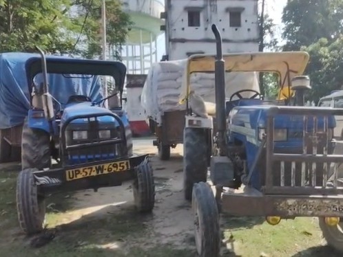 Bagaha: Overloaded Rice Trucks Seized by DTO
