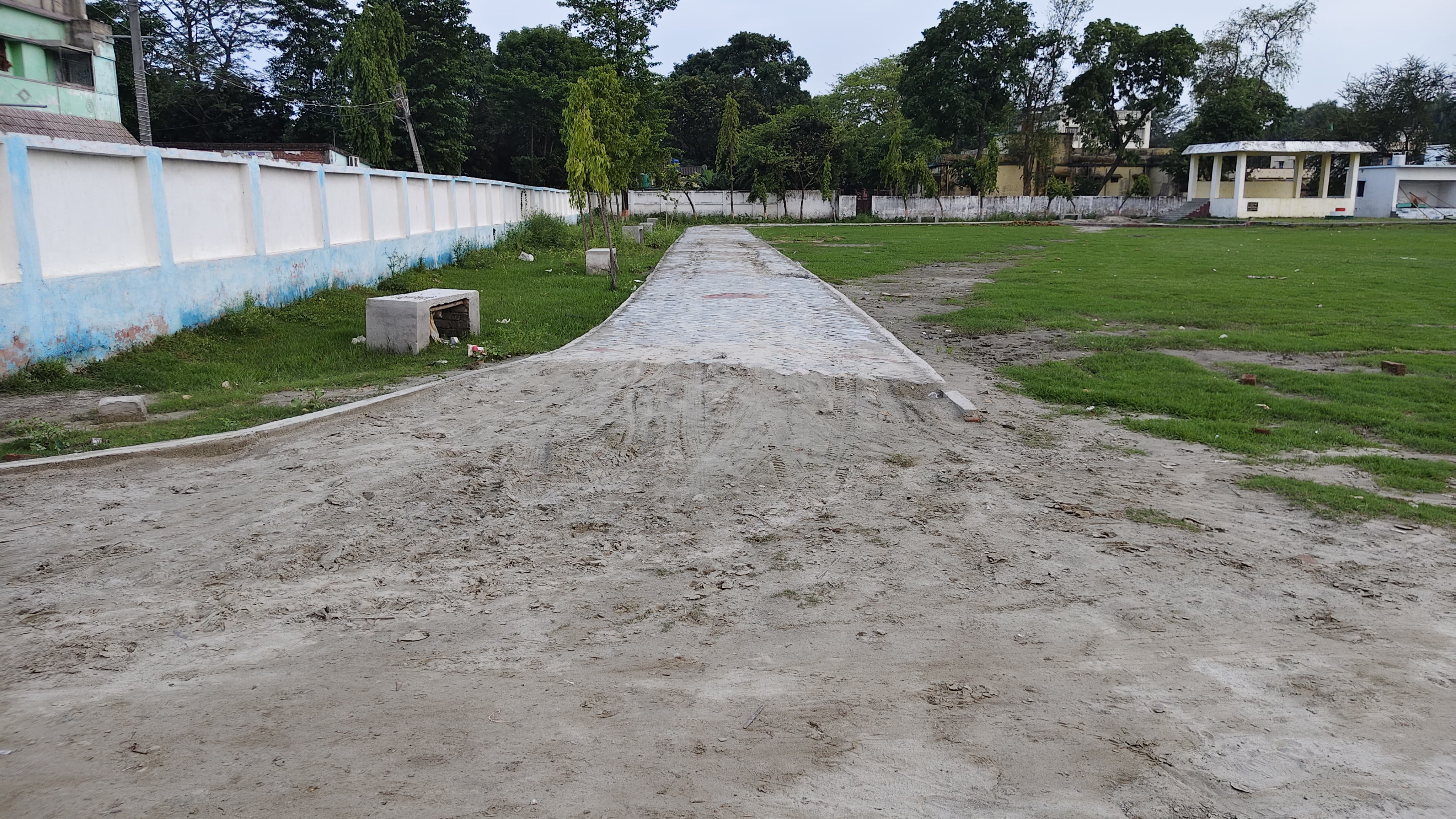 Dhamdaha High School ground renovations hit pause, work still ...