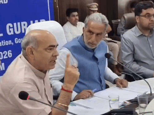 Faridabad MLA Minister Scold Officials | Bap Ki Kamai, Loot Ka Adda