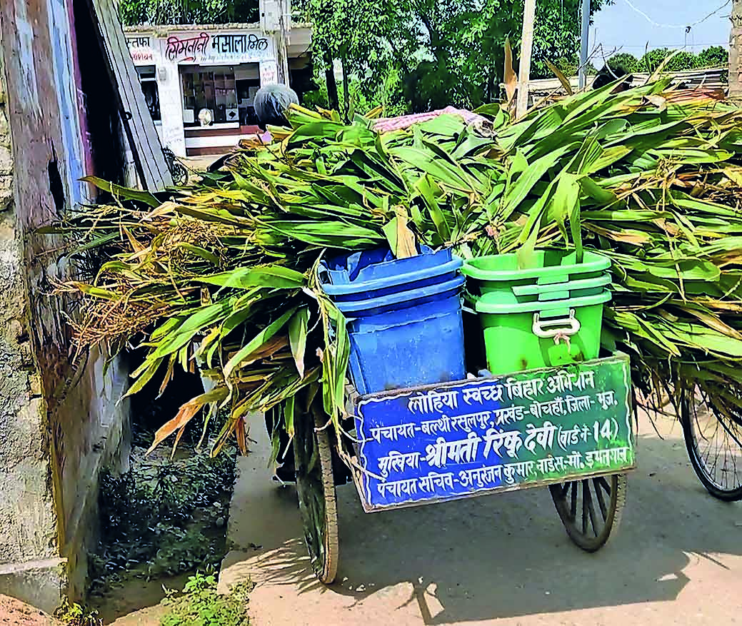 Animal fodder being transported on a garbage cart, video goes viral