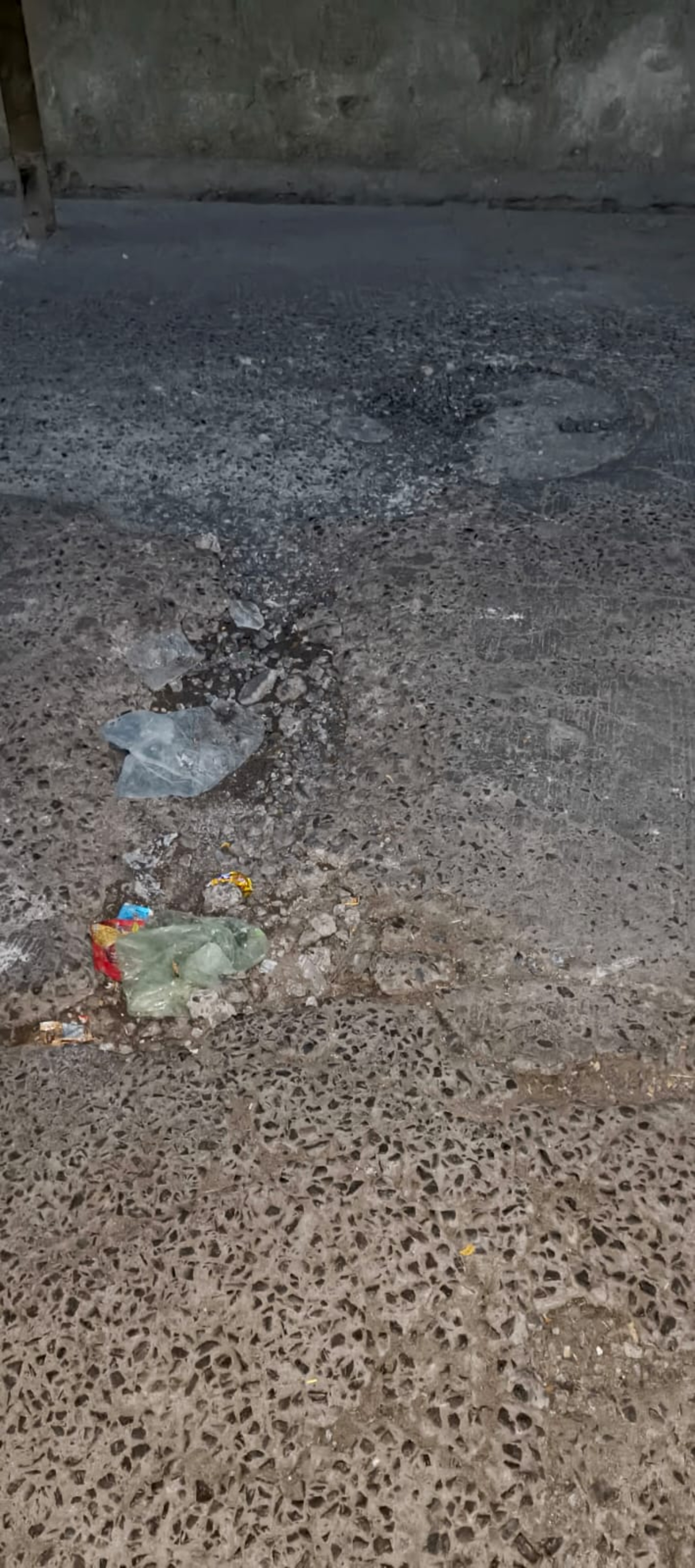 Potholes on the road near Malji Ka Kamra in Churu are not being repaired.
