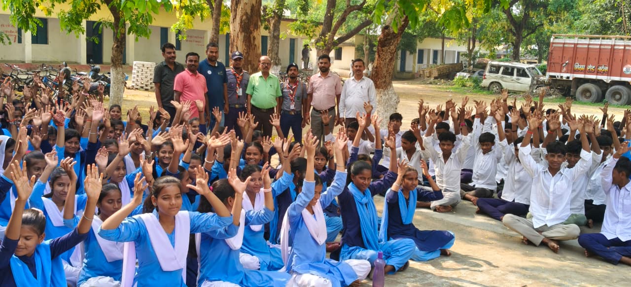 First stage training being given to Scout-Guide students