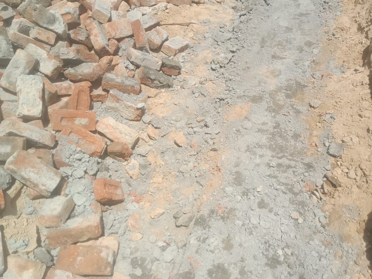 Sirsa PHC Wall Demolished; New Bricks for Construction