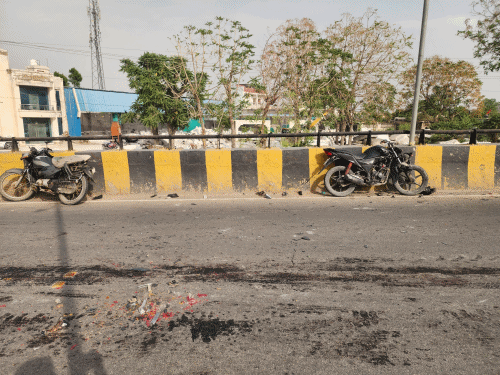Makrana Road Accident: Bike Collision, Truck Injury