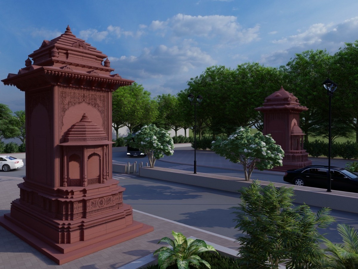 Naagar Style Toran Dwar At Naimisharanya Vedic Theme | Rs 3.25 Crore