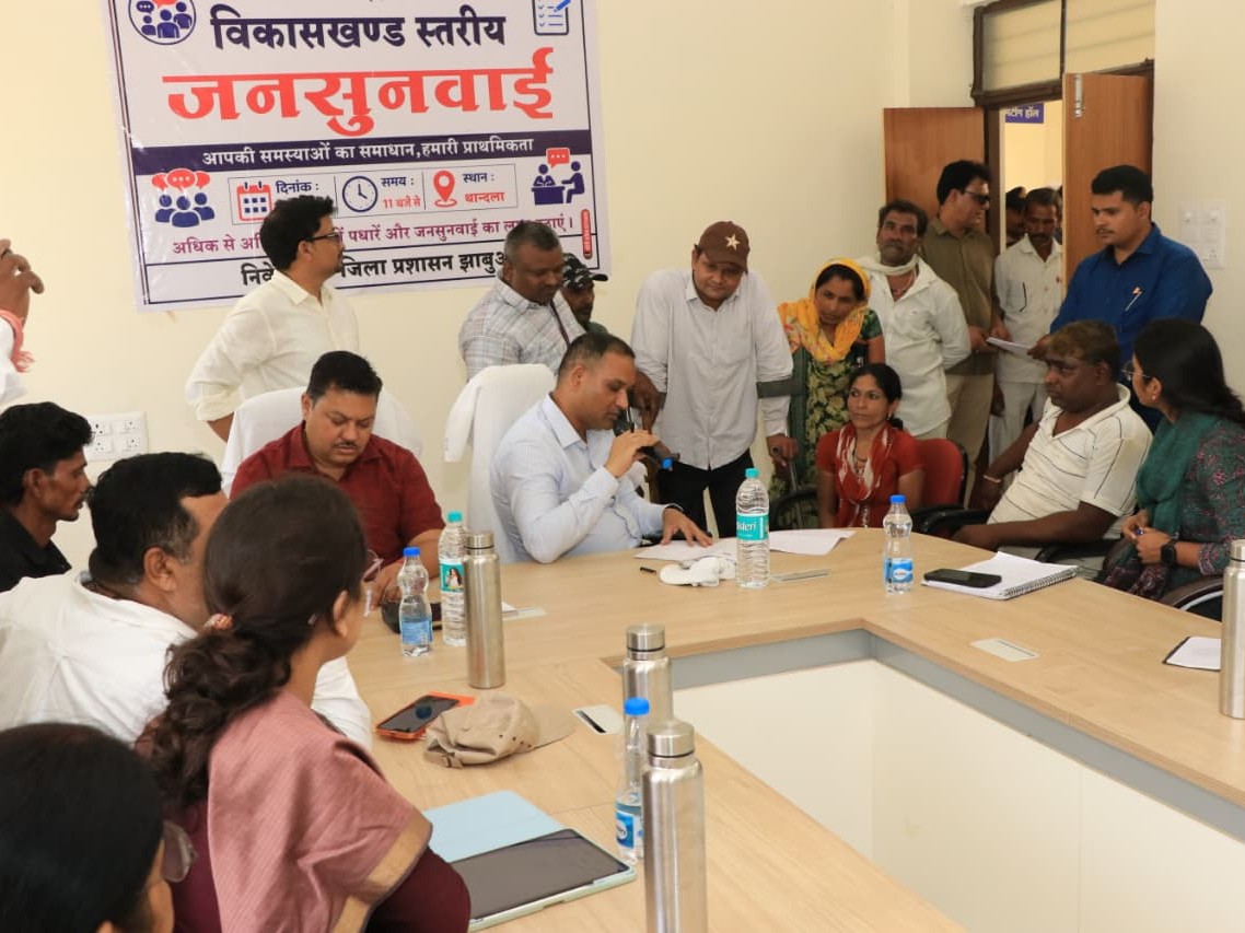 Jhabua Collector Thando Jansunwai | Pensions, Drinking Water, Roads