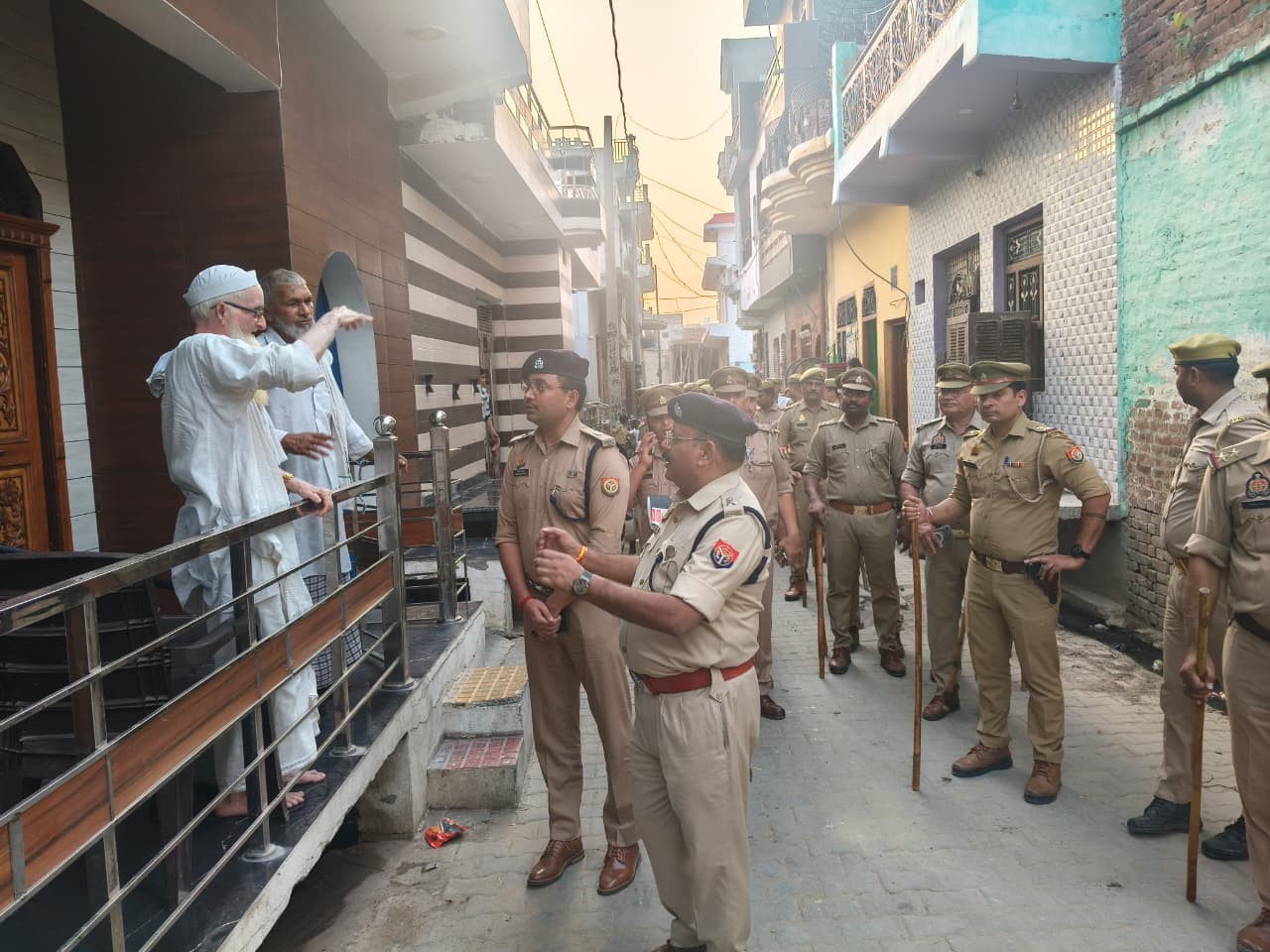 Greater Noida Police Flag March for Eid-ul-Azha Security