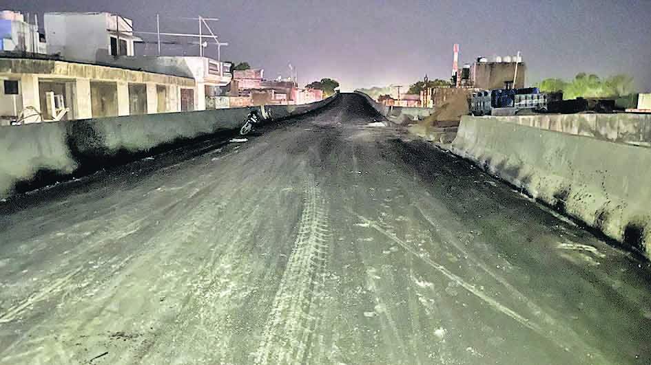 Asphalting work begins at the Oil Factory ROB, making travel easier on ...