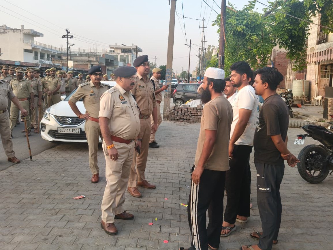 Greater Noida Police Flag March for Eid-ul-Azha Security